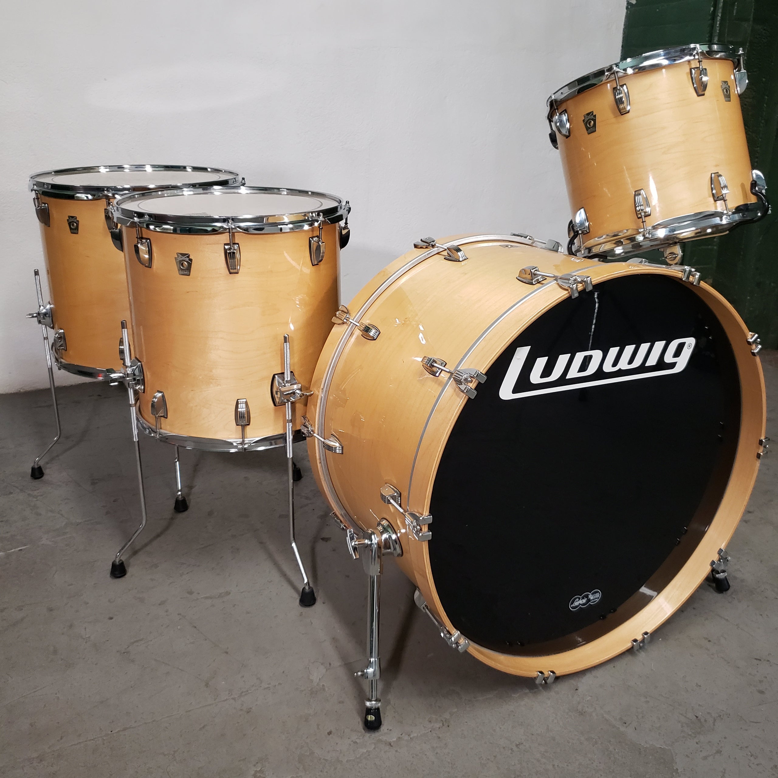 Ludwig Classic Maple 4 Piece Shell Pack Natural Gloss 26/14/16/18 ...